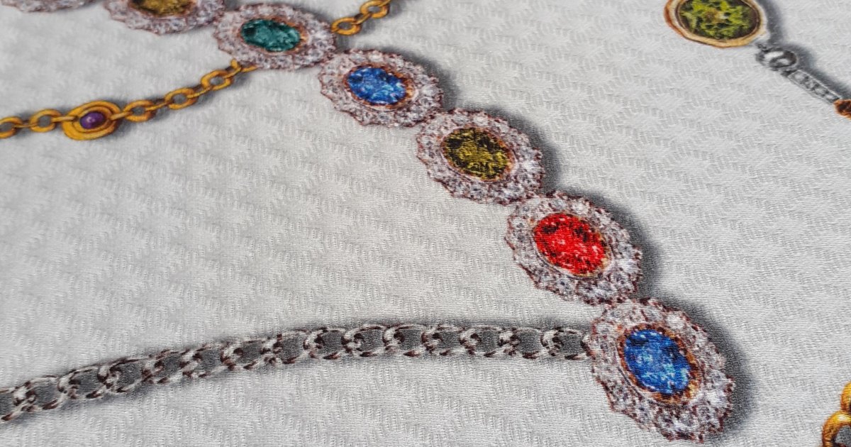 Matelassé Cotton Chains Light Grey – Stitch Fabrics by M. Rosenberg & Son