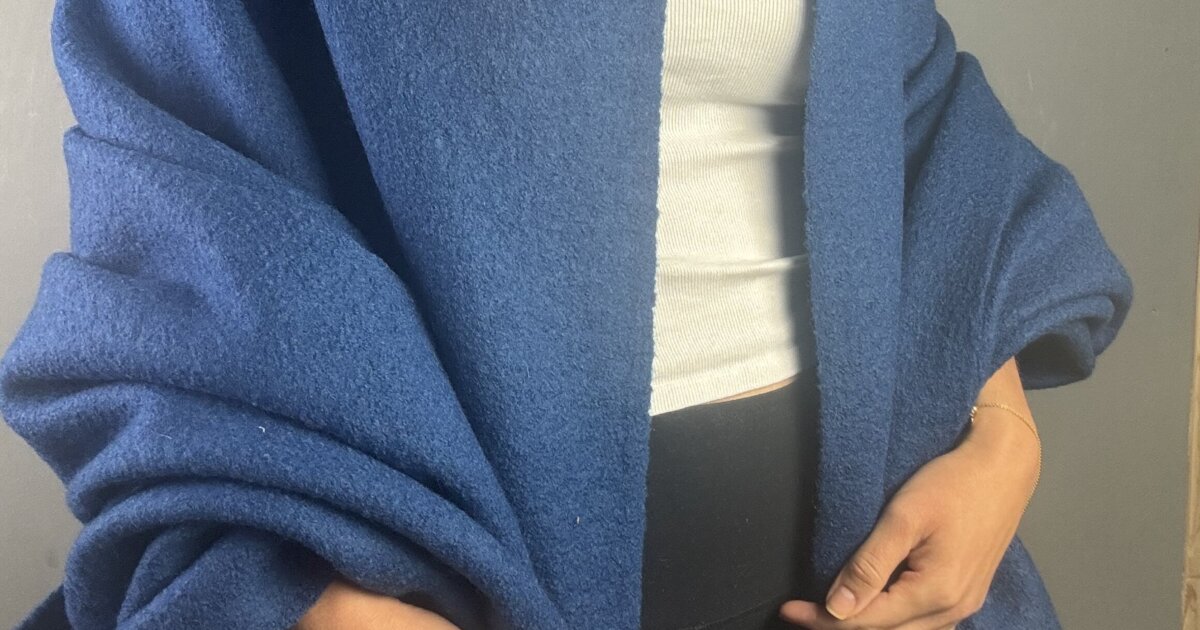 Blue Boiled Wool – Stitch Fabrics by M. Rosenberg & Son