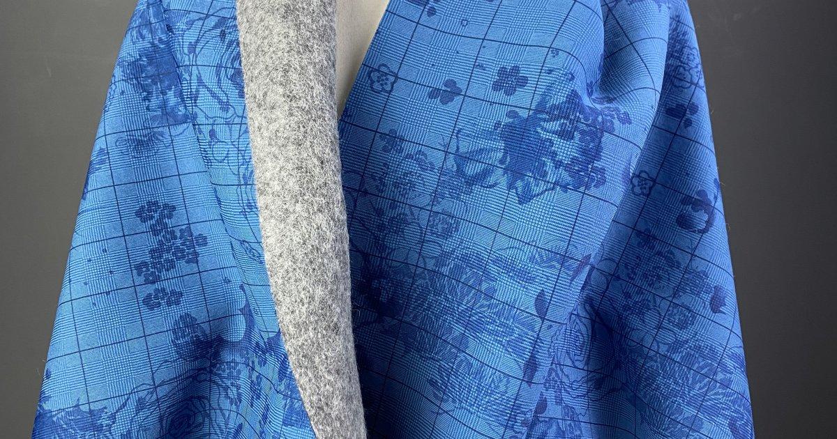 Italian Reversible Grey and Blue Wool Mix – Stitch Fabrics by M ...