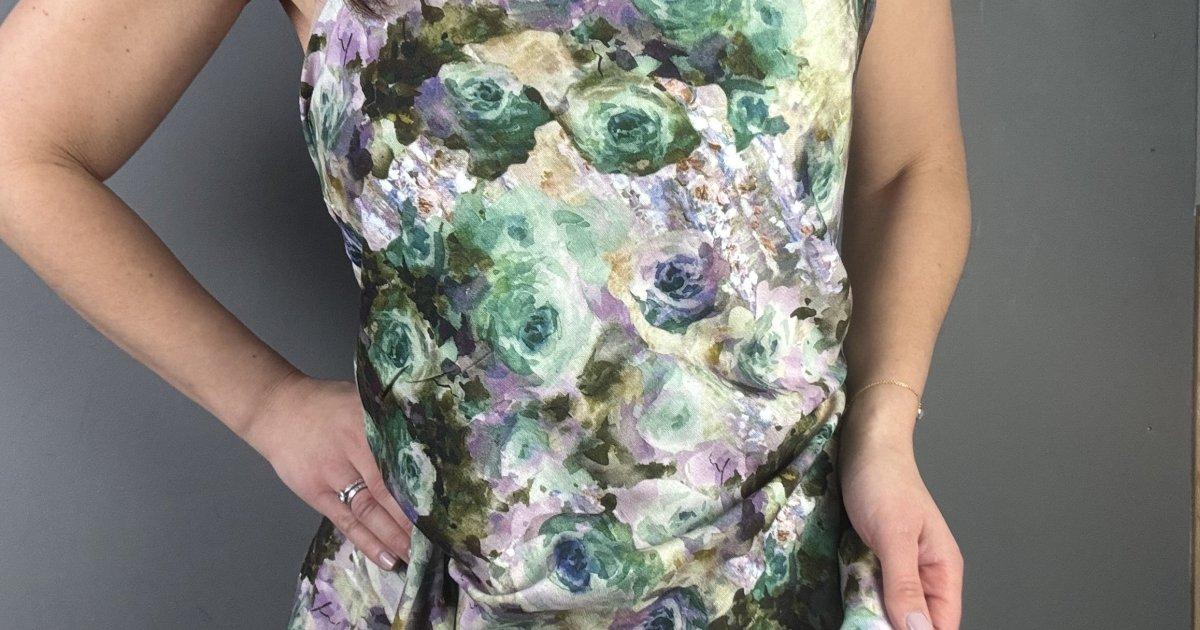 Linen and Rayon Painted Flowers – Stitch Fabrics by M. Rosenberg & Son