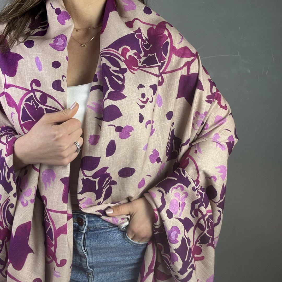 Linen and Rayon Magenta Slub – Stitch Fabrics by M. Rosenberg & Son