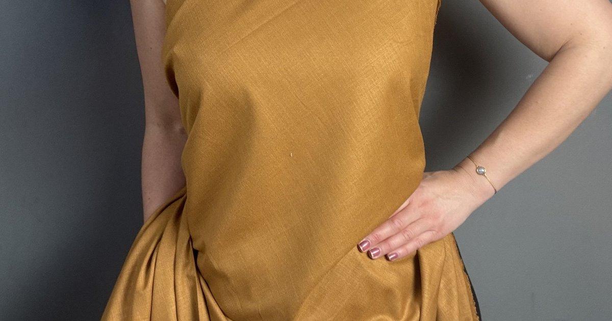 Golden Linen, Rayon and Polyester – Stitch Fabrics by M. Rosenberg & Son