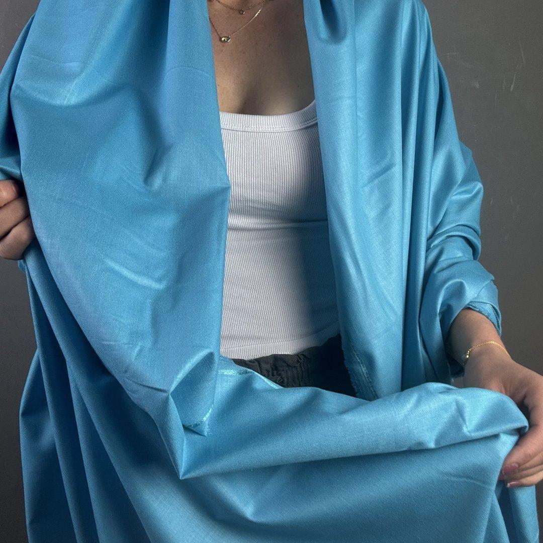 Blue Linen, Rayon and Polyester – Stitch Fabrics by M. Rosenberg & Son