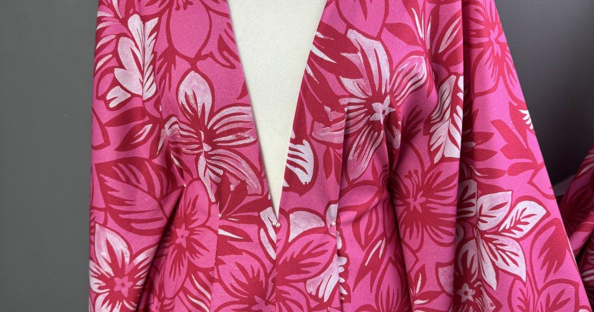 Italian Linen and Rayon Hawaiian Pink – Stitch Fabrics by M. Rosenberg ...