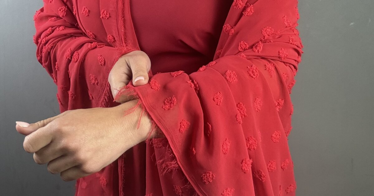 Red Dobby – Stitch Fabrics by M. Rosenberg & Son