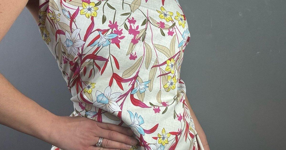 Ramie Linen and Cotton Summer Flowers on White Background – Stitch ...